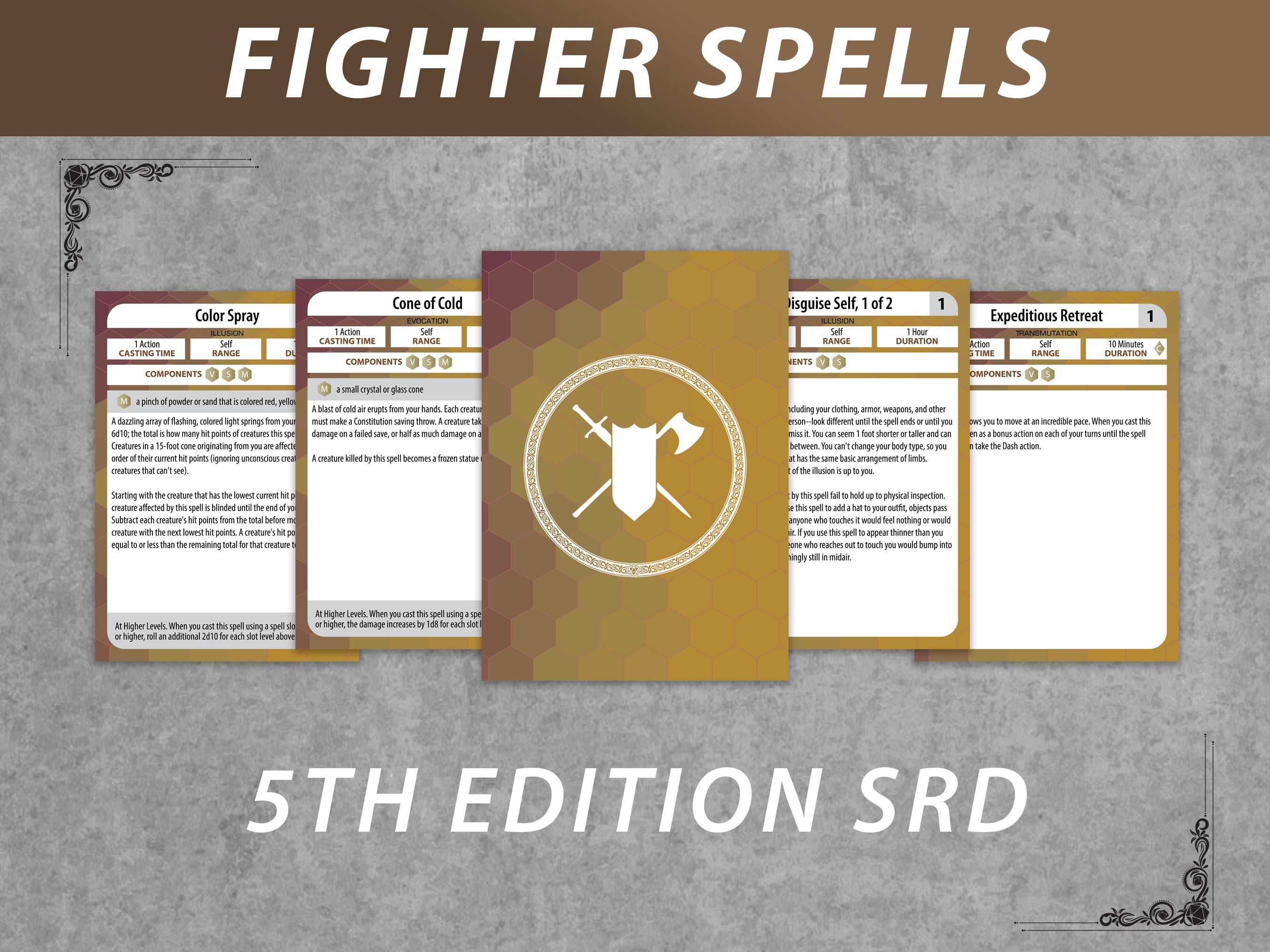 Dnd Accessories, Fighter Spell Cards, Custom Playing Cards, Spell Book ...