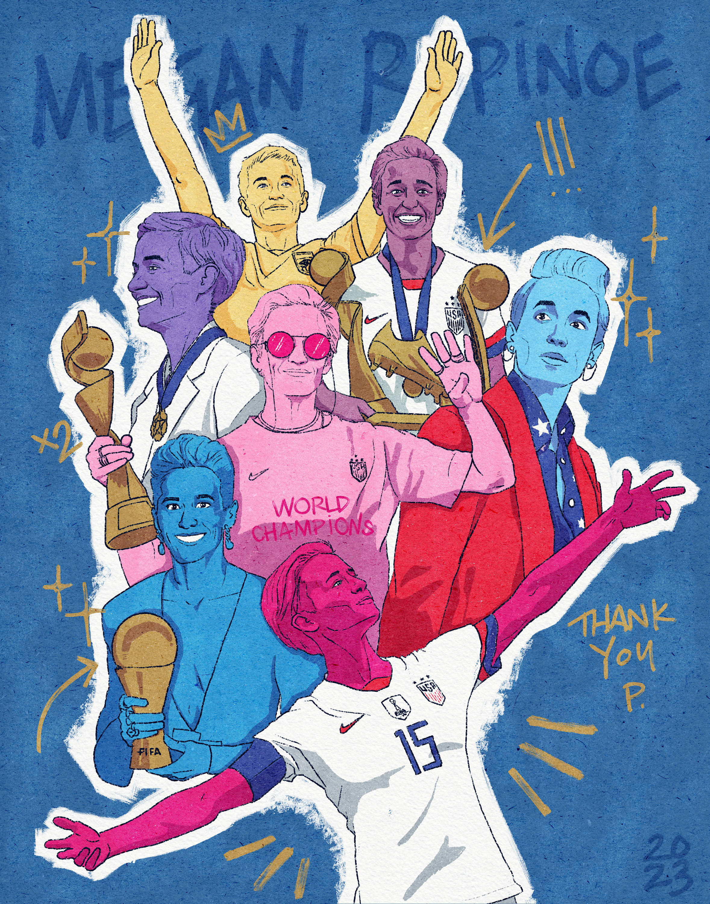 Thank You, Pinoe - Megan Rapinoe Print - Etsy