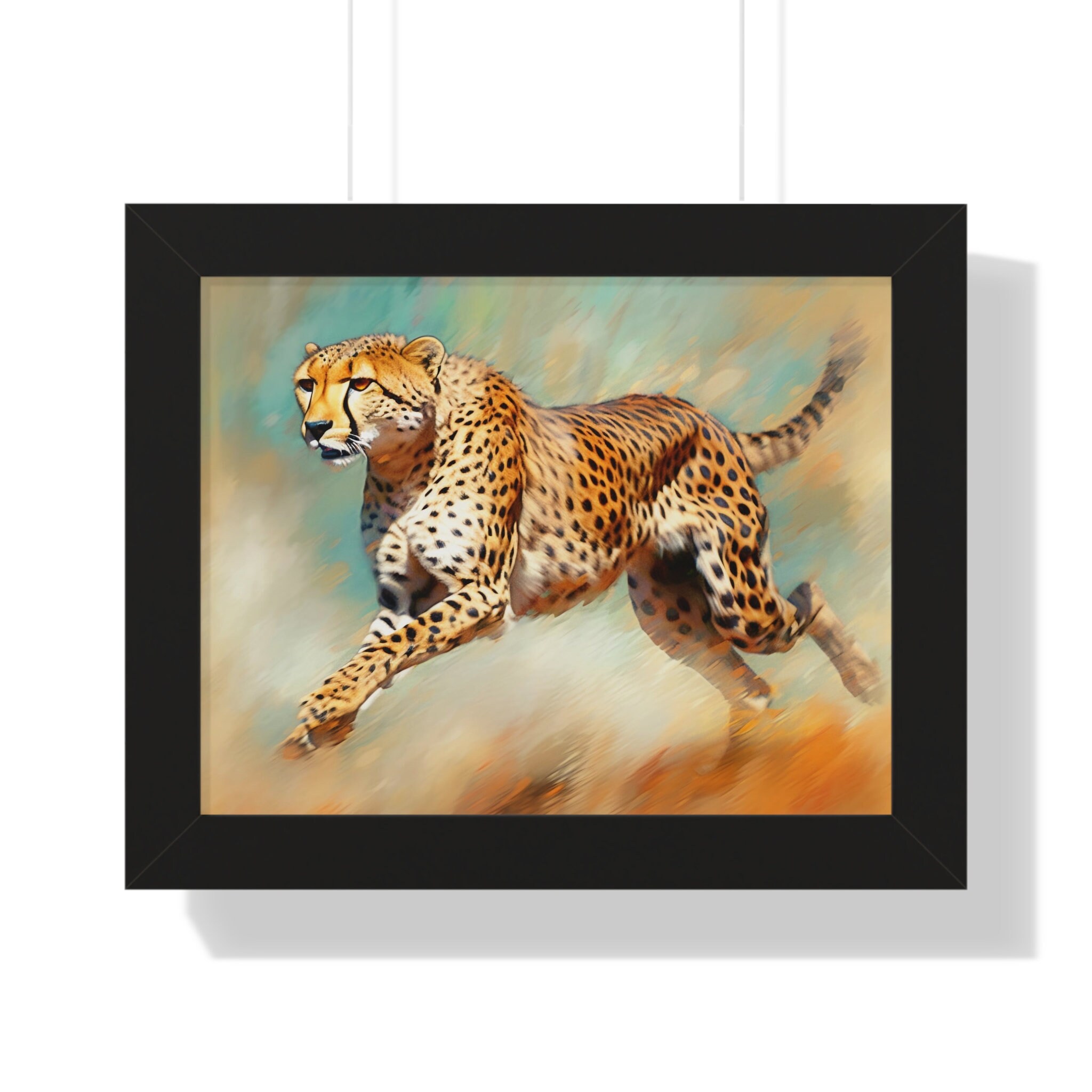 Cheetah Running Digital Art Print Cheetah Safari Animal Digital ...