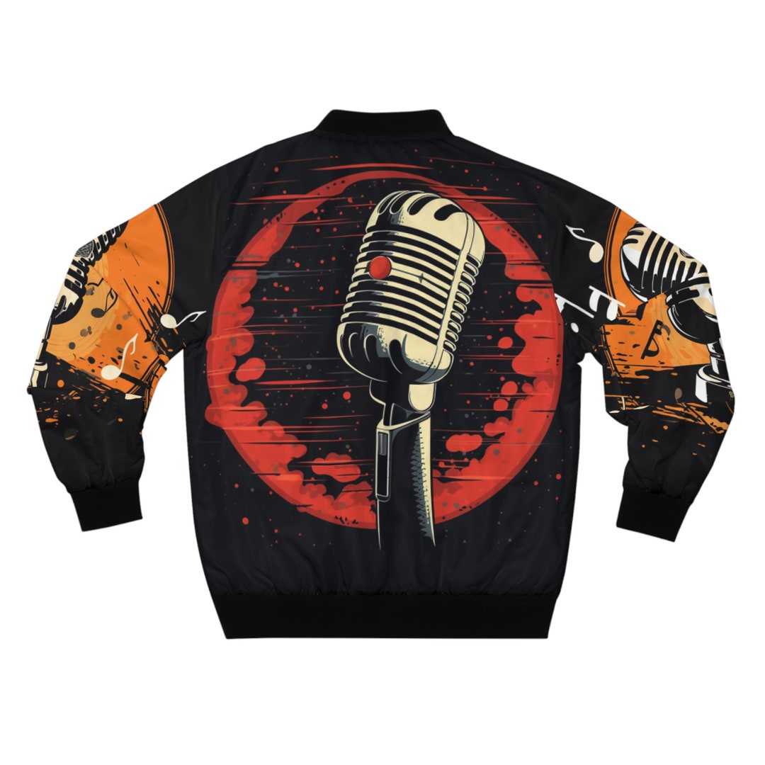 Musical Mic Men's Bomber Jacket AOP - Etsy
