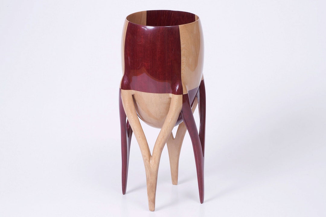 Pied Forest Morph Vessel in Purpleheart and Holly - Etsy