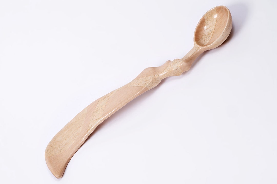 Curved Light Spoon in Silver Ash and English Lime - Etsy