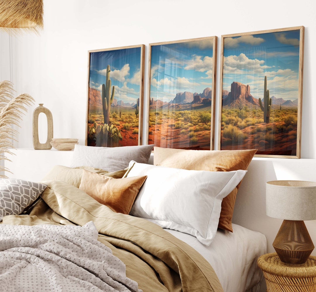 Arizona Daytime Desert Landscape, Photorealistic Desert Illustration ...