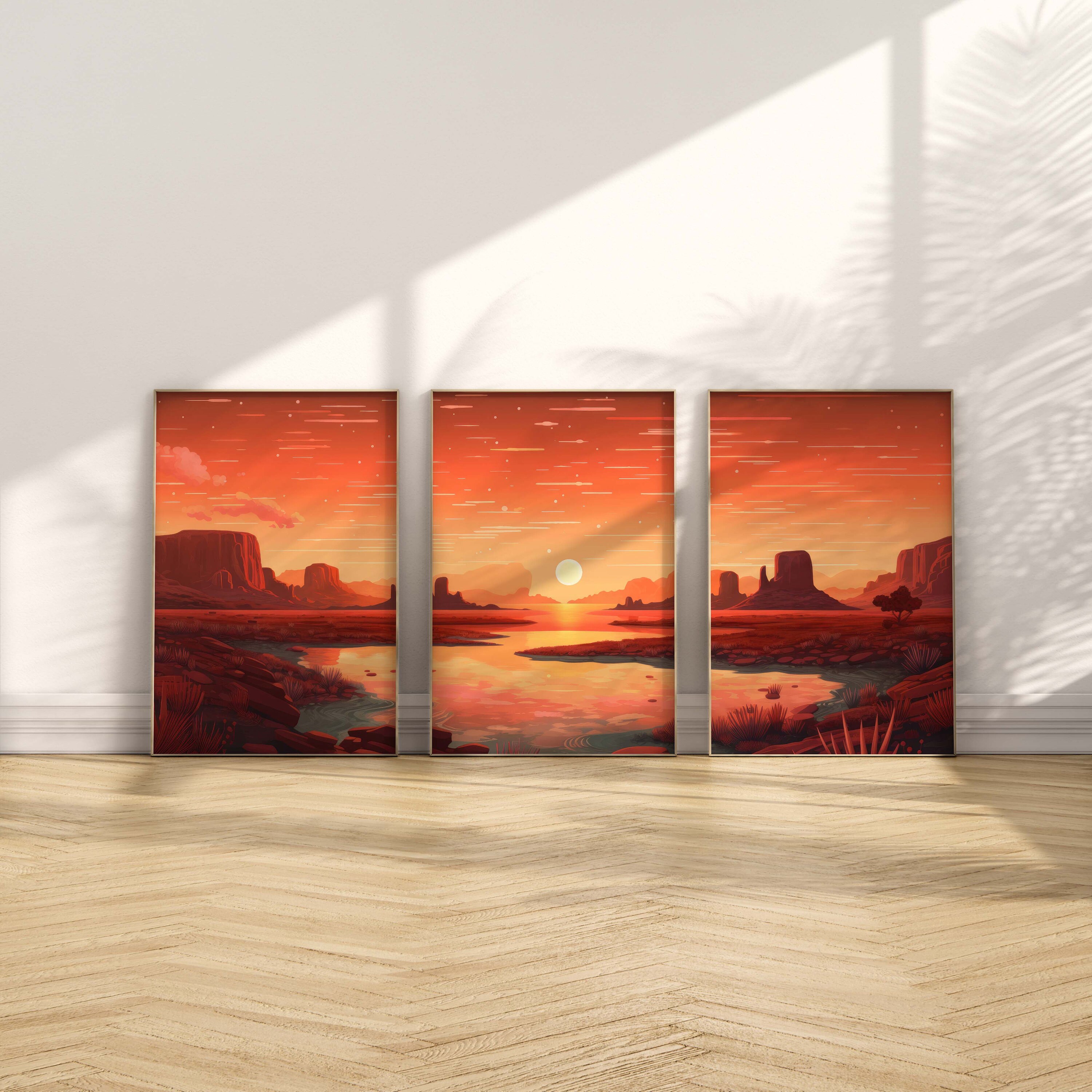 Arizona Desert Night Sky, Red Rock Landscape Digital Print ...