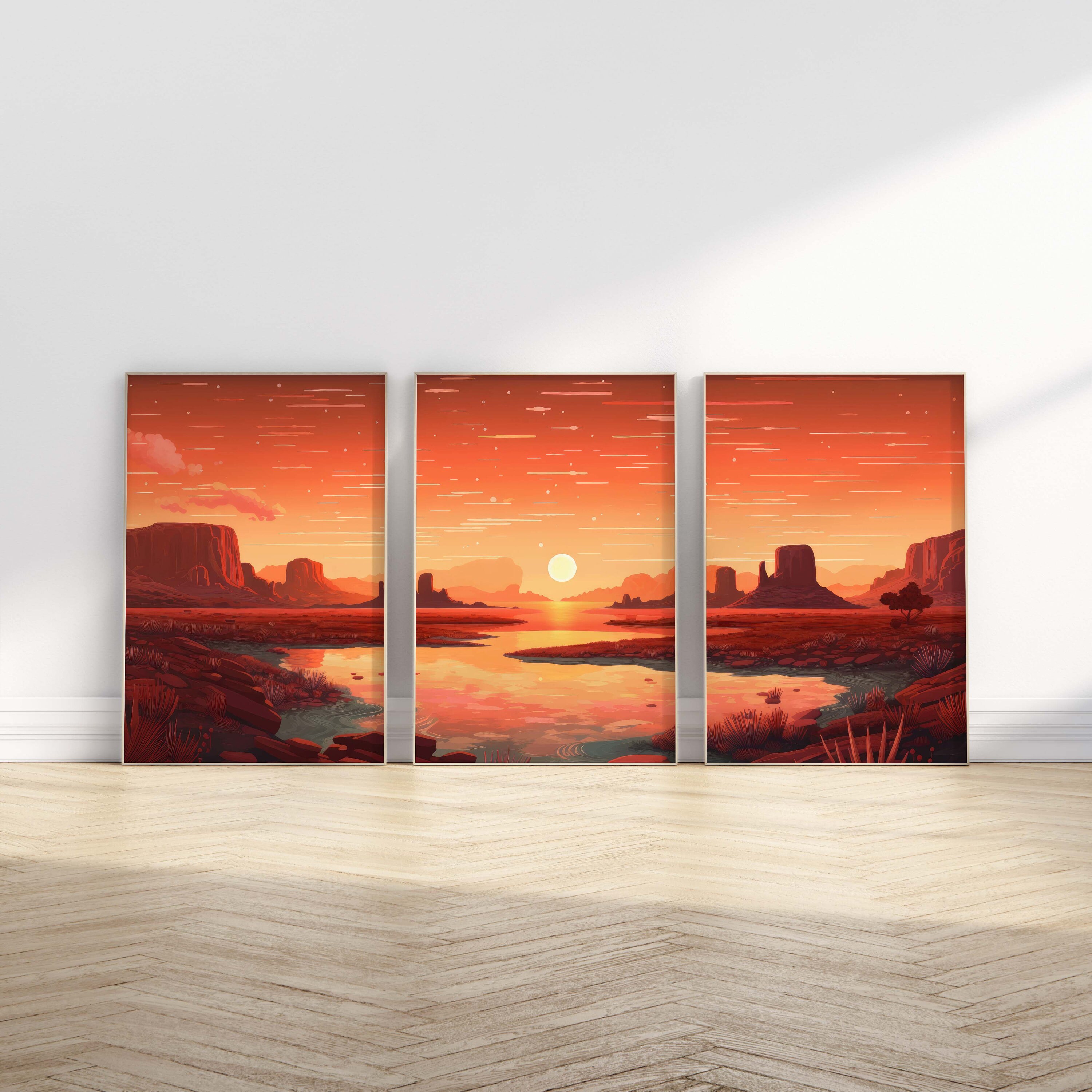Arizona Desert Night Sky, Red Rock Landscape Digital Print ...
