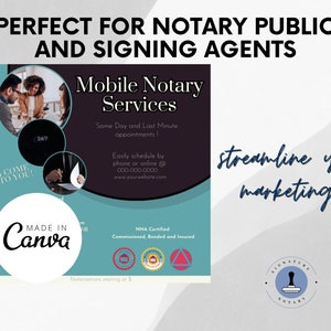 3 Notary Public Marketing Flyers, Notary Signing Agent Branding, Notary ...