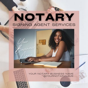 30 Notary Social Media Templates: Canva Marketing Posts (digital ...