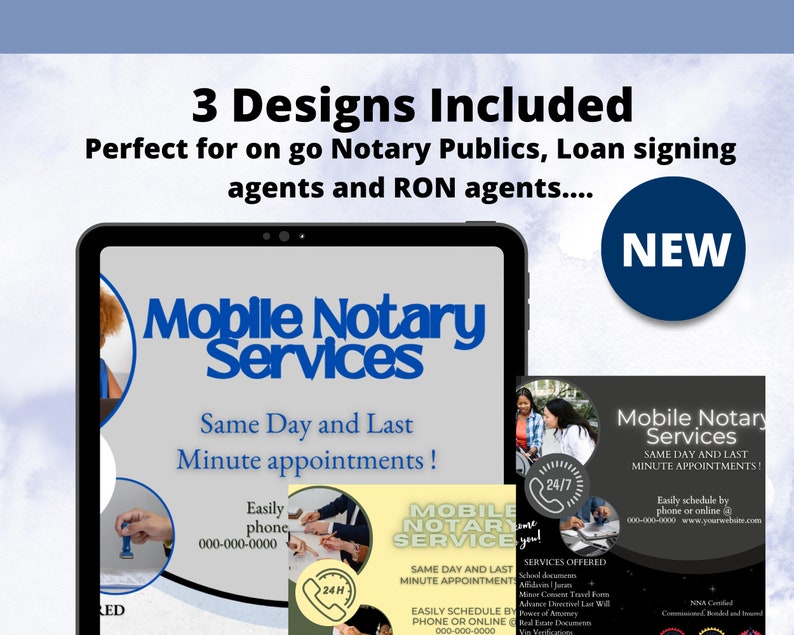 Notary Public Social Media Templates: Canva Editable Posts (instant ...