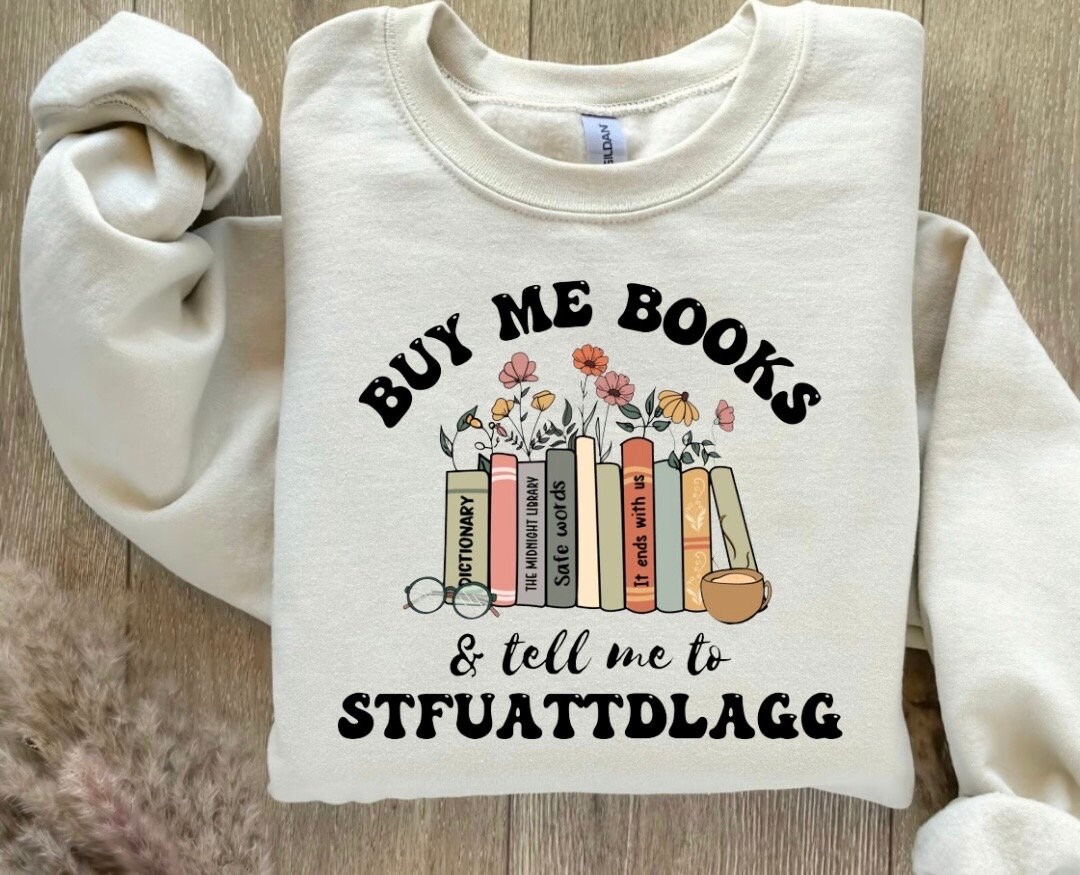 STFUATTDLAGG Sweater Naughty Book Lover Gift Handmade Winter - Etsy