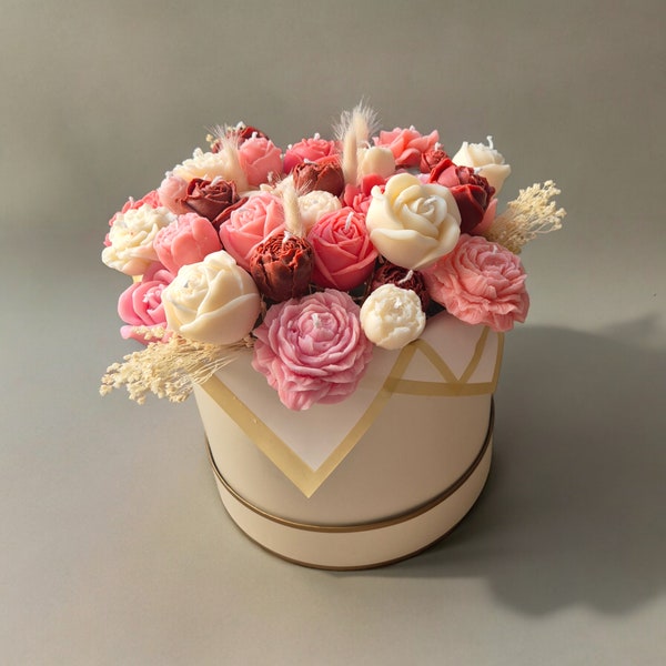 Candle Flower Floral Bouquet - Etsy