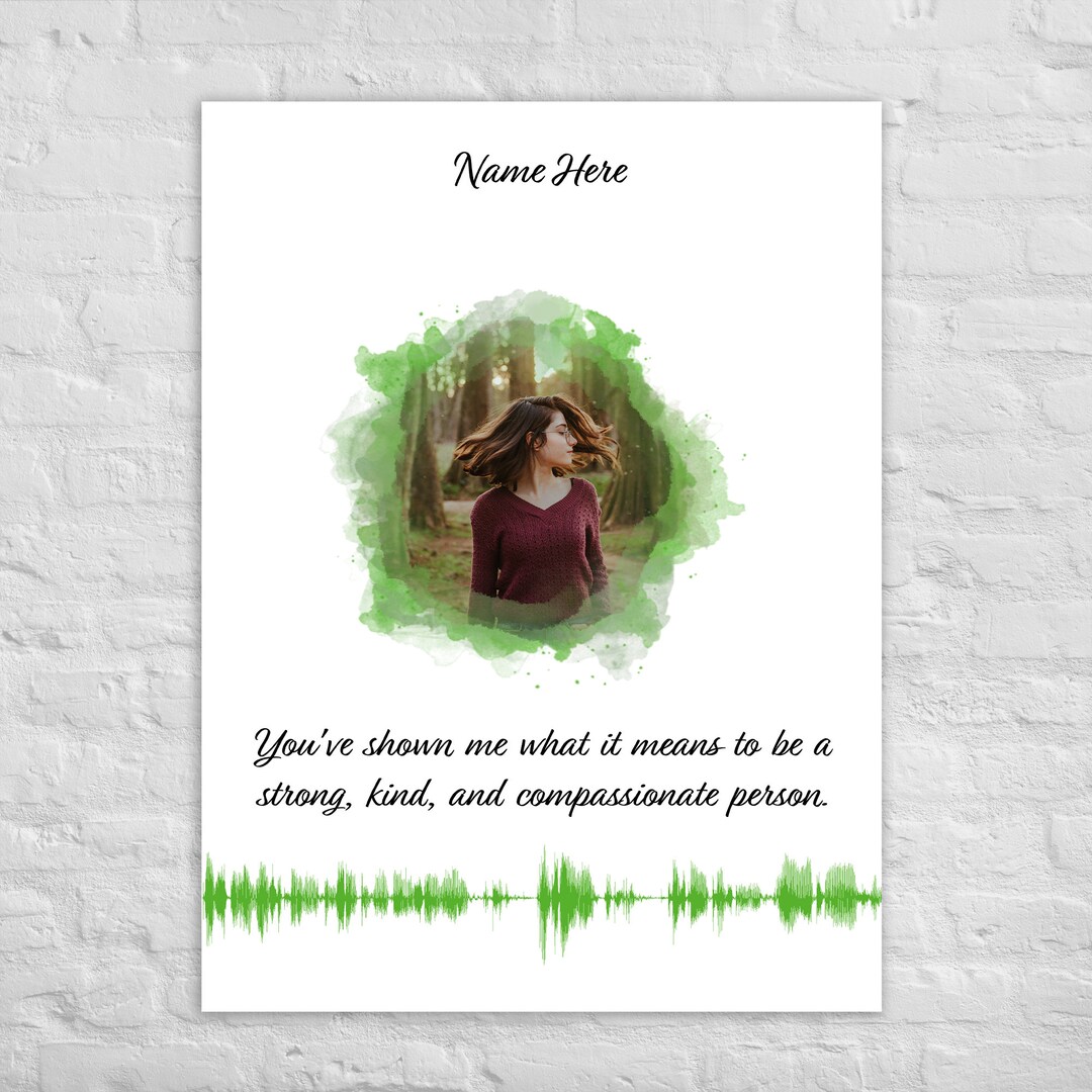 Personalized Father's Day Gift: Custom Soundwave and Watercolor Photo ...