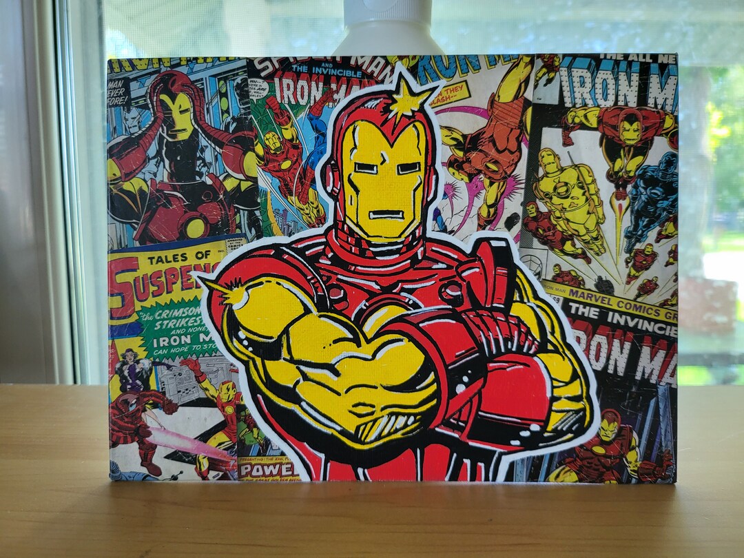 Iron Man Collage Canvas - Etsy