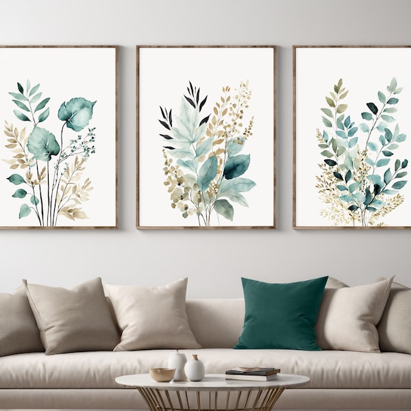 Flower Prints Set of 3 - Etsy