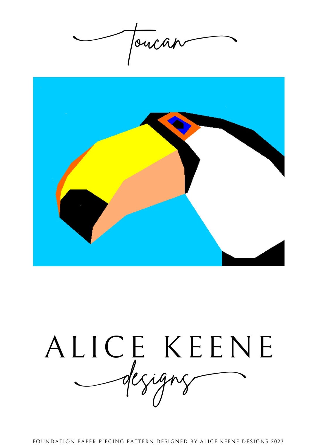 Playful Toucan Foundation Paper Piecing Pattern - PDF Instant Download ...