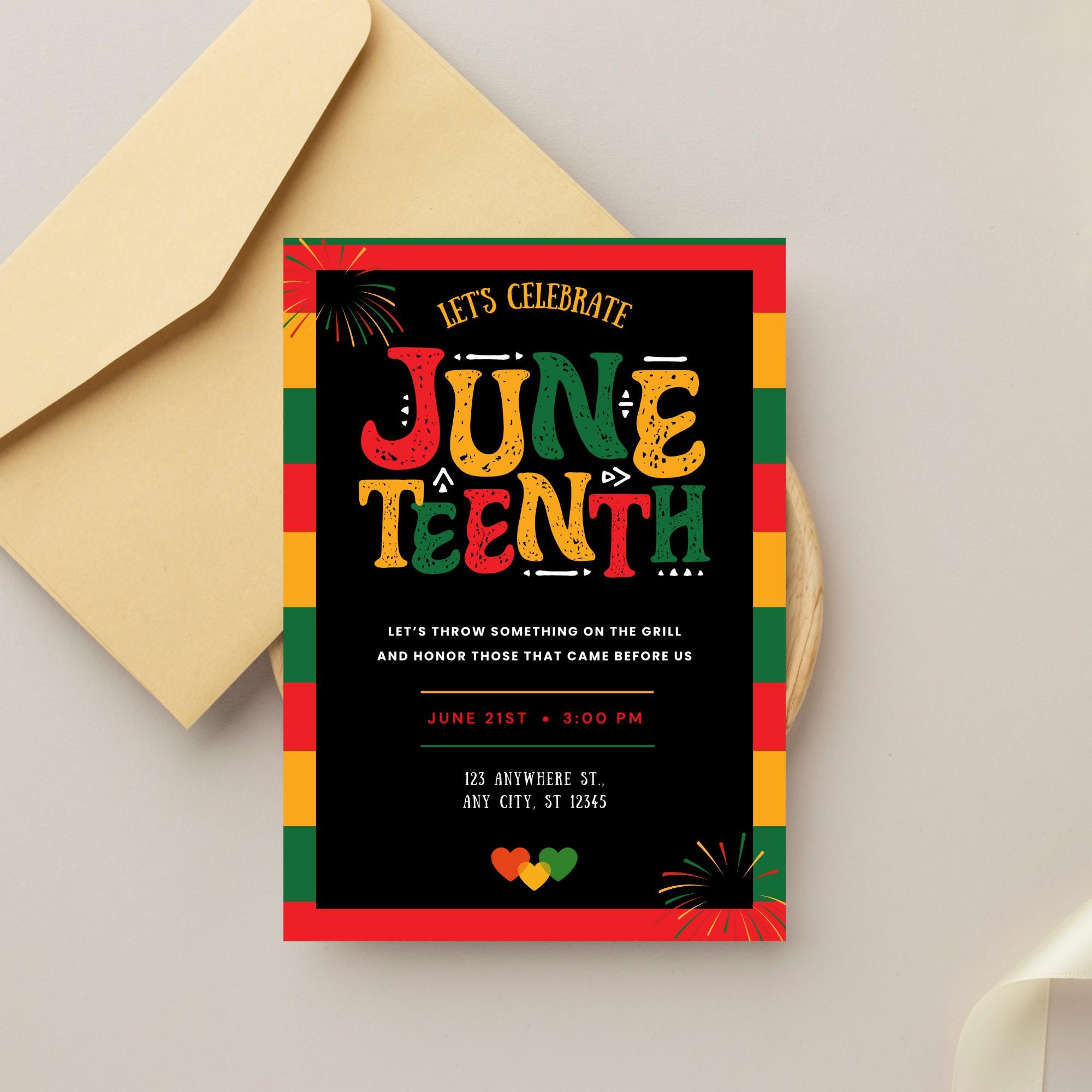Juneteenth Party Invitation, Editable Juneteenth Celebration Cookout ...