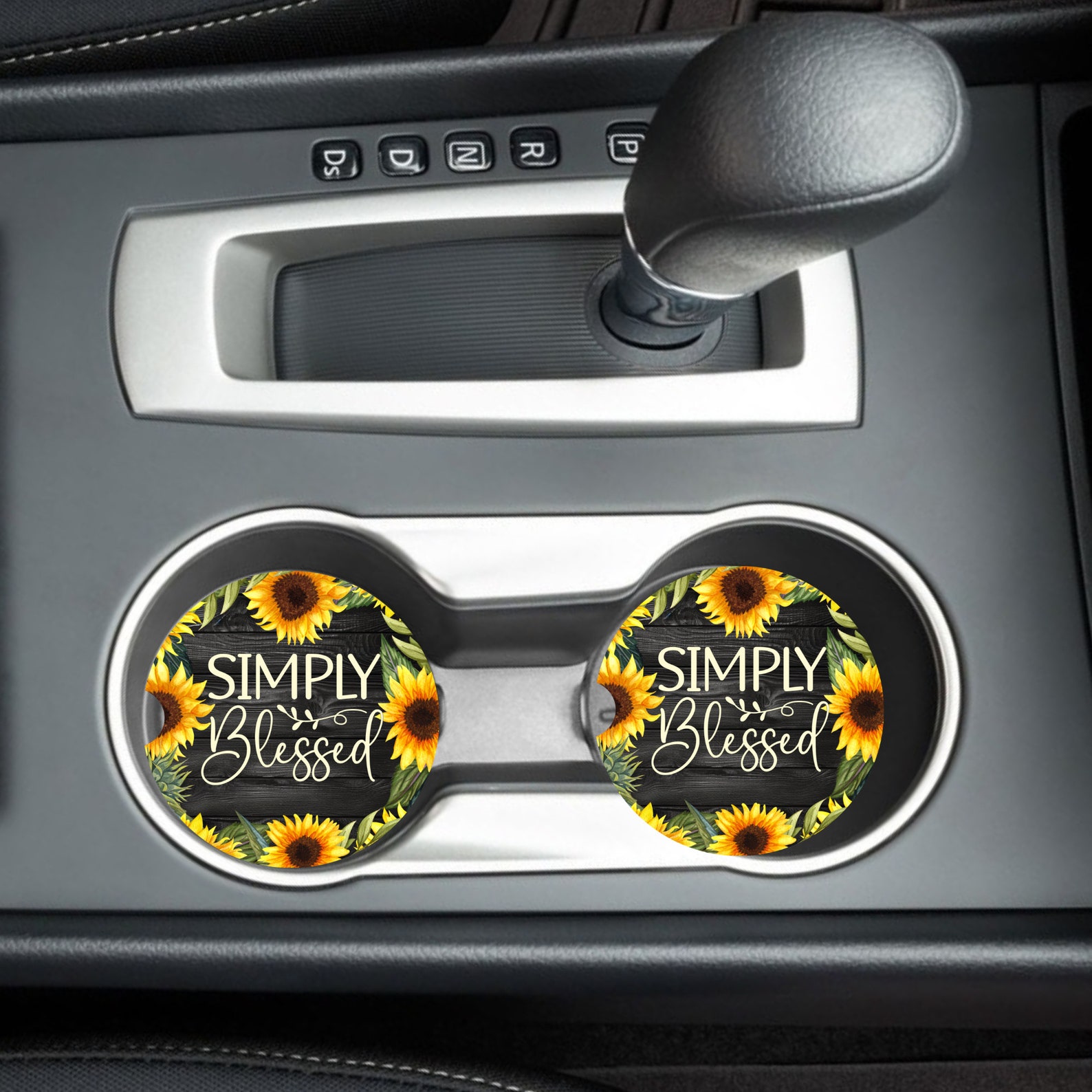 Simply Blessed, Religious Car Coasters, Sunflower Lover, Christian ...