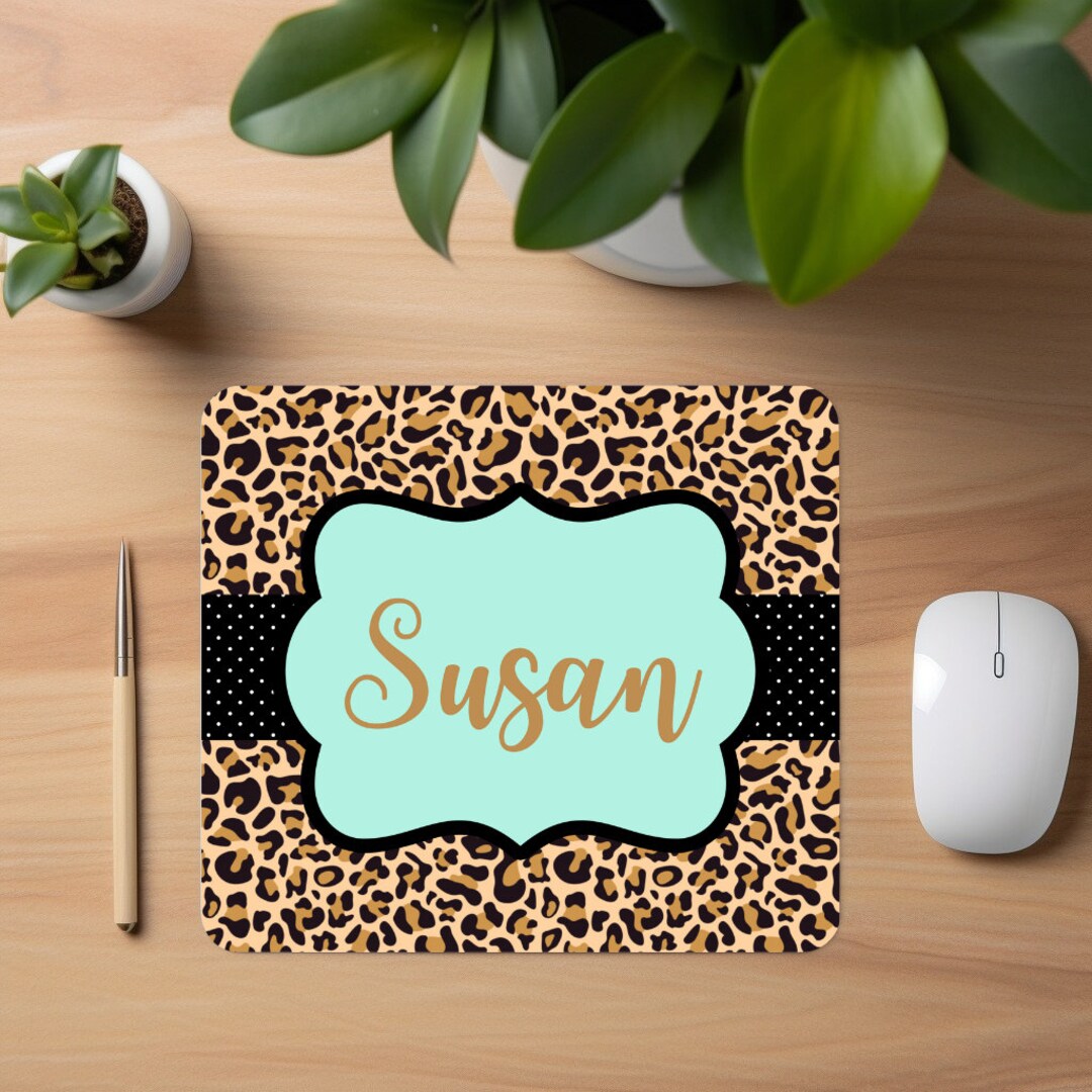 Cheetah Print, Cute Mouse Pad, Trendy Workspace, Fun Desk Accessories ...