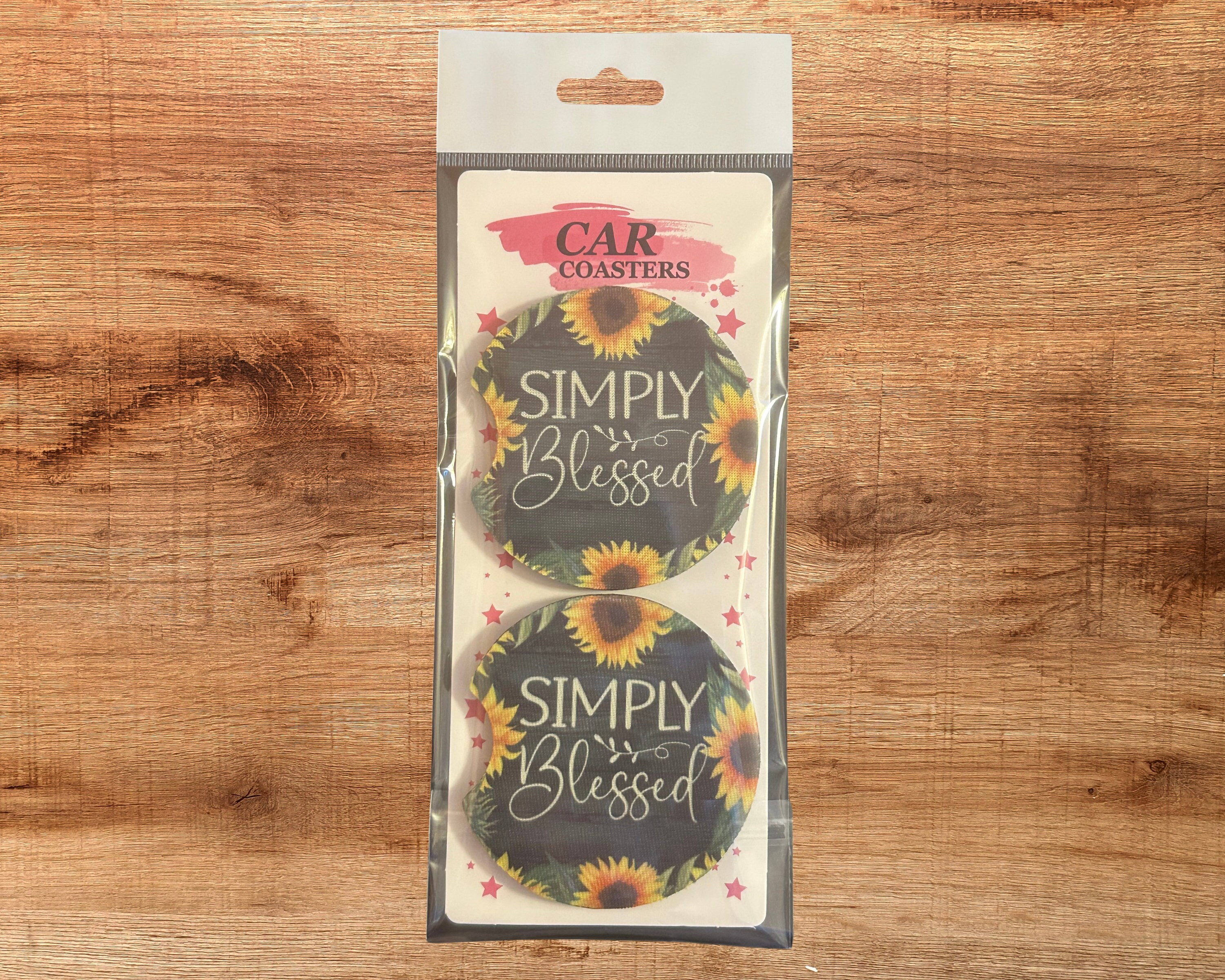 Simply Blessed, Religious Car Coasters, Sunflower Lover, Christian ...
