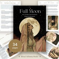 New Moon Ceremony Workbook, Printable New Moon Ritual Guidebook, New ...