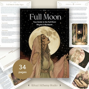 Full Moon Guide | Printable Guide PDF 34 Pages | Full Moon Workbook ...