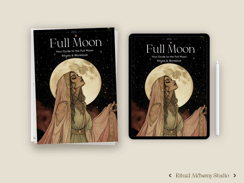 Full Moon Guide | Printable Guide PDF 34 Pages | Full Moon Workbook ...