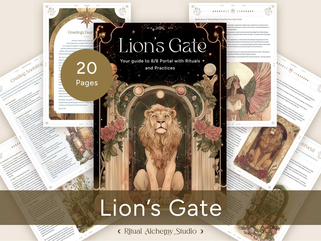 Lion's Gate Portal Guide: Rituals & Practices (printable PDF, A4) - Etsy