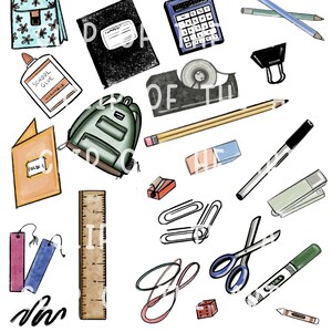 Back to School Clipart, School PNG Bundle, School Clipart Bundle ...