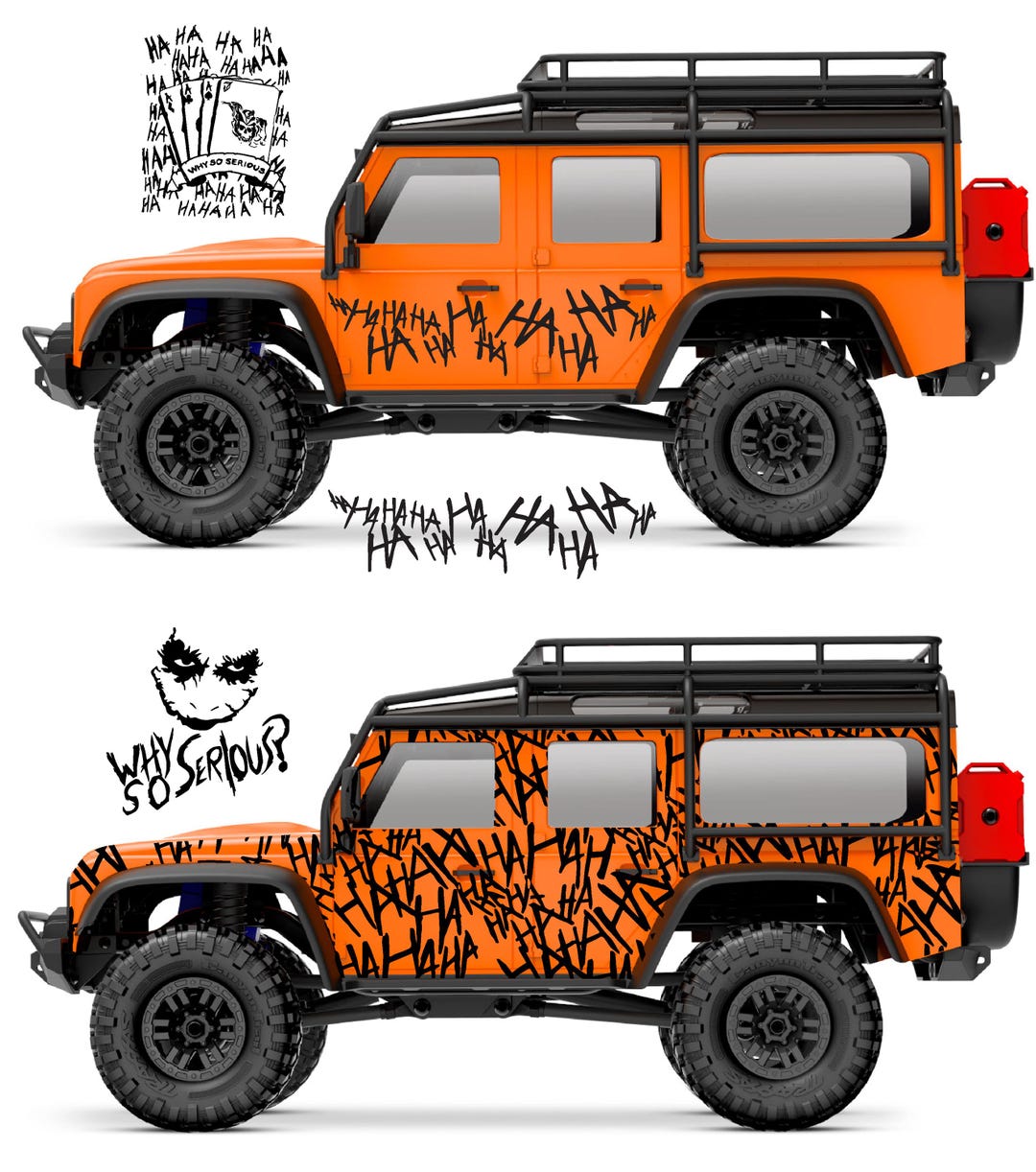 1/18 Scale Joker 2.0 RC Sticker Sheet Decals Made to Fit TRX4M Models ...
