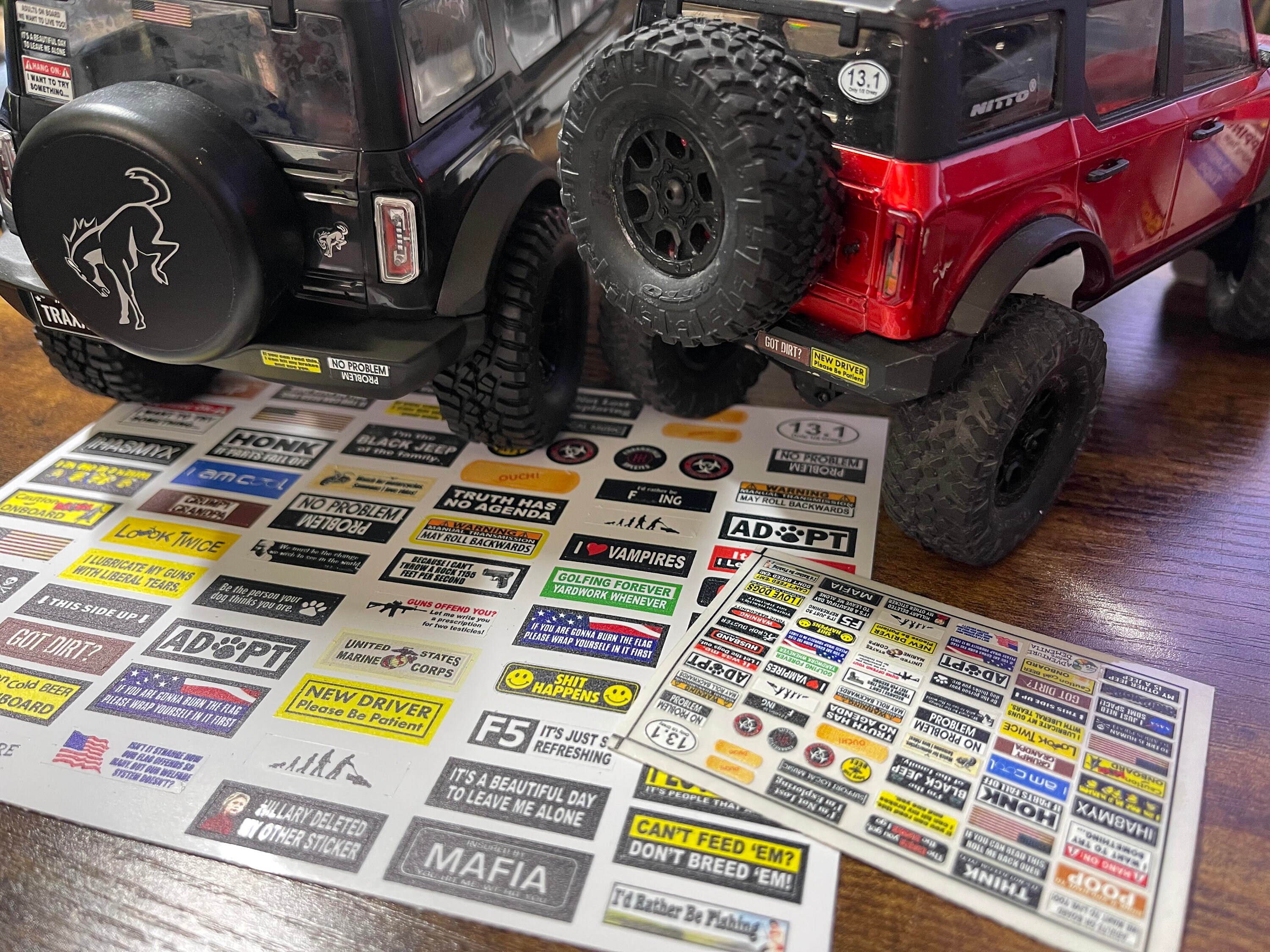 1/10-1/8 & 1/24-1/18 Scale RC Bumper Stickers 71 Total - Etsy