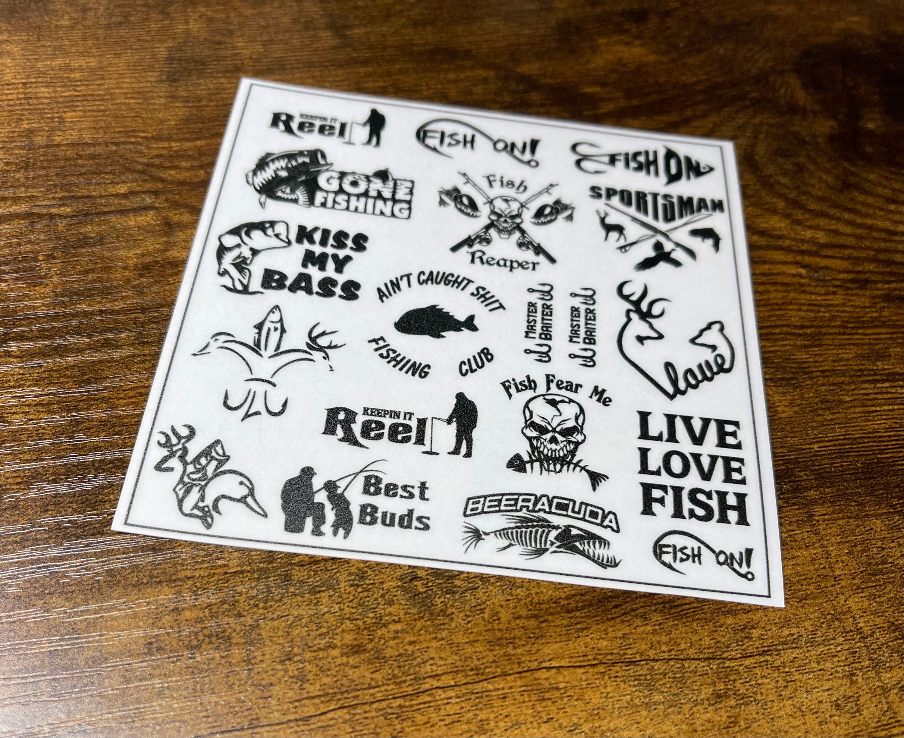 1/10 Scale RC Hunting & Fishing Stickers, Funny, 1/24, 1/18, 1/8, 1/5 ...