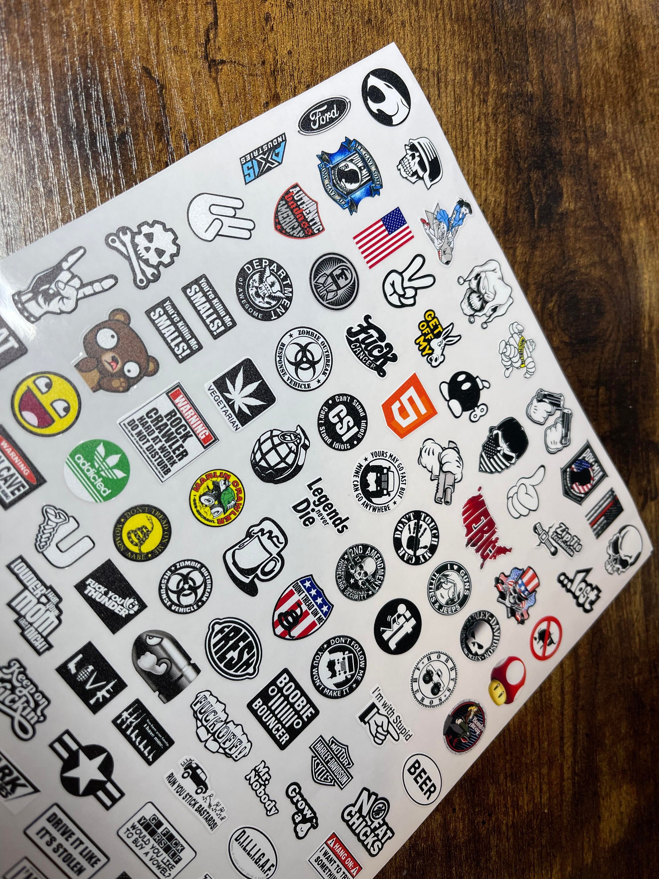 137 Precut RC Stickers Sticker Bomb Scale Decal Sheet 1/10 - Etsy