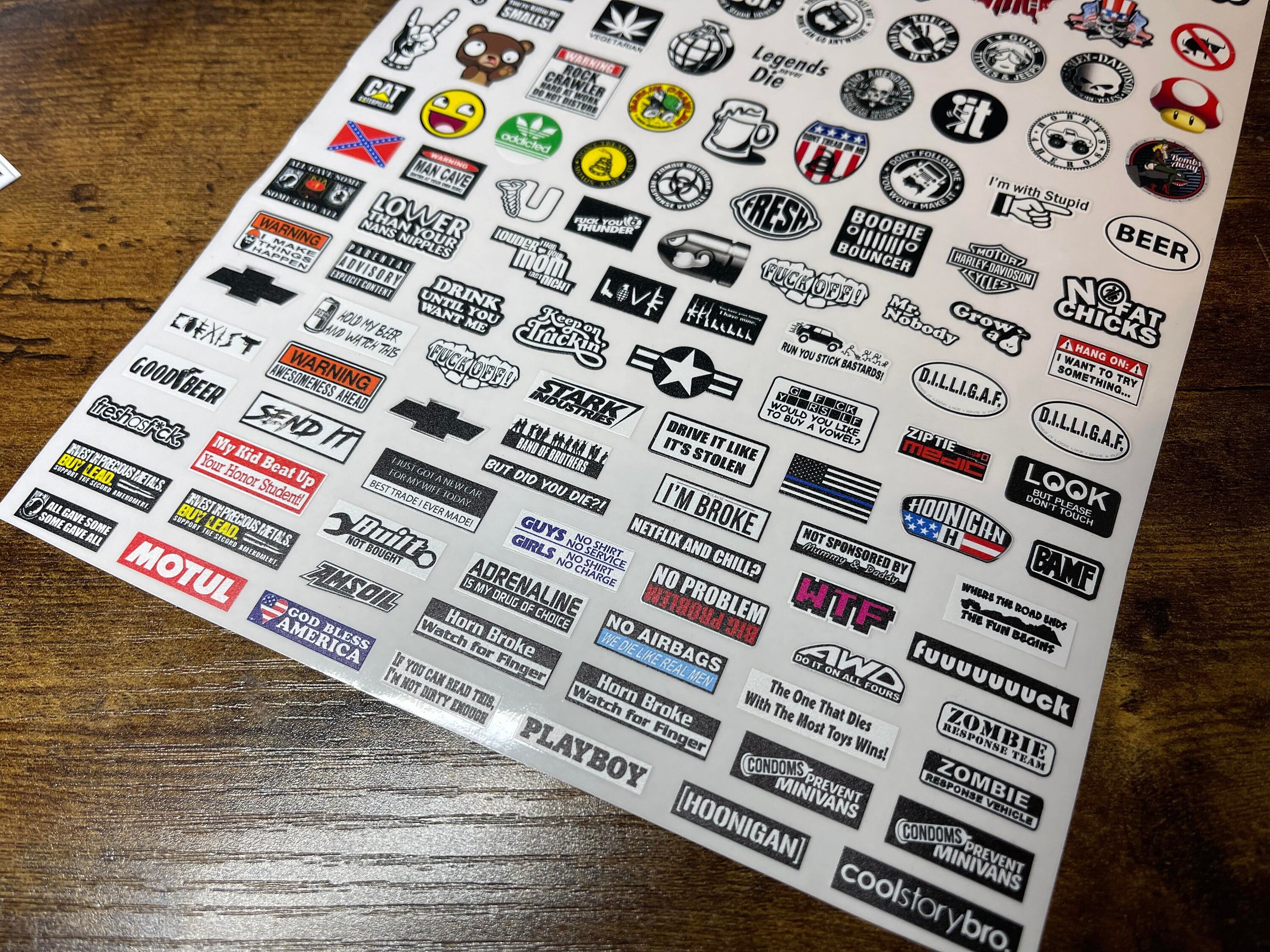 137 Precut RC Stickers Sticker Bomb Scale Decal Sheet 1/10 - Etsy