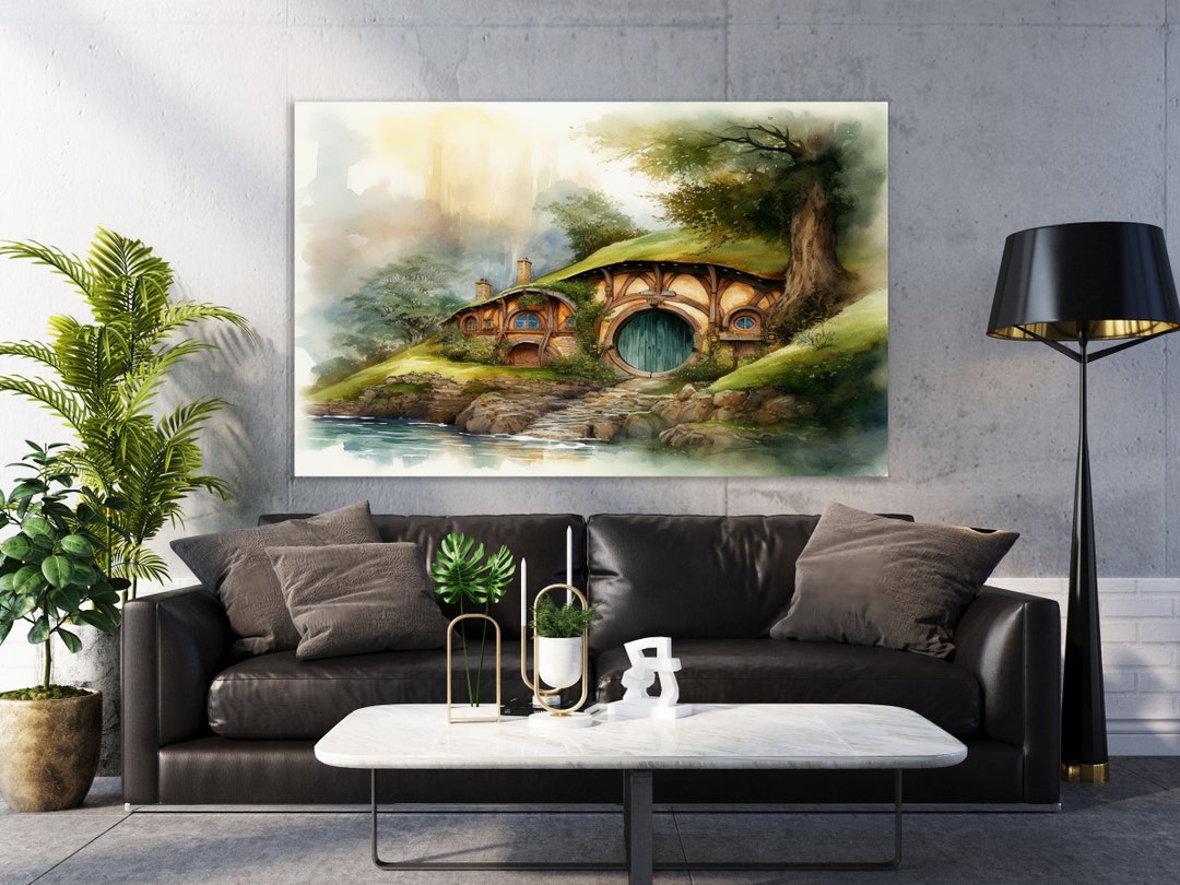 Hobbiton Art, the Hobbit, Hobbit House, Bag End Prints, Bag End ...