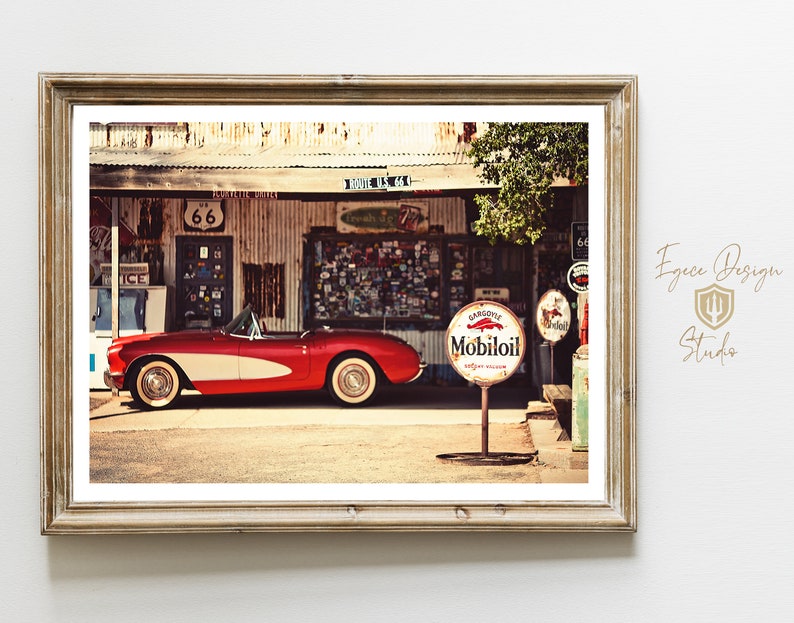 Classic Corvette Corvette Poster Vintage Corvette Old Photos Retro Wall ...