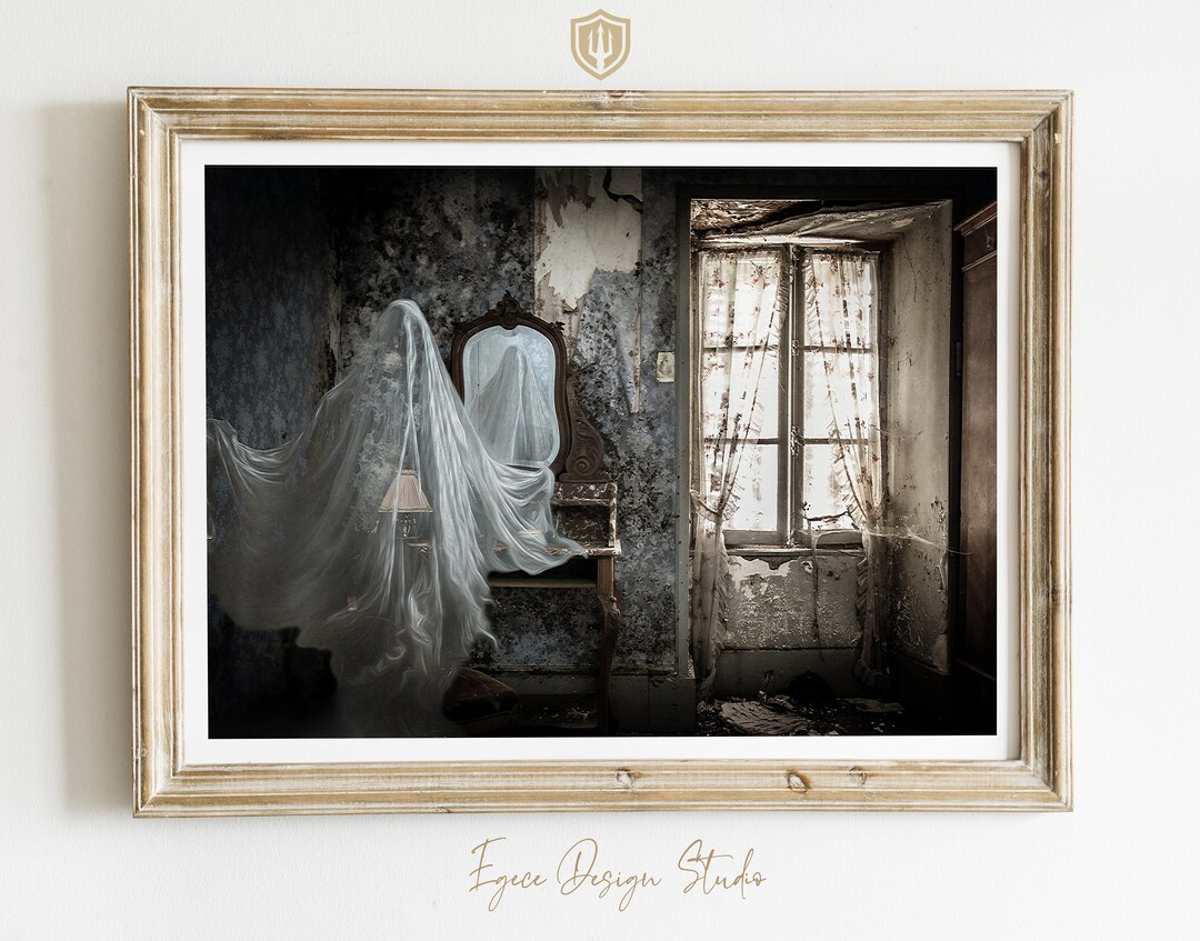 The Ghost in the Mirror, the Last Ghost, Art Poster Print, Dark ...