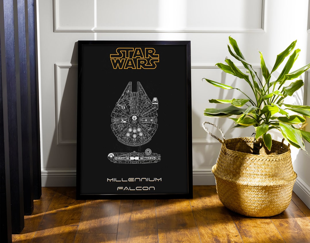 Millennium Falcon Posters, Star Wars, Vintage High Resolution, Digital ...