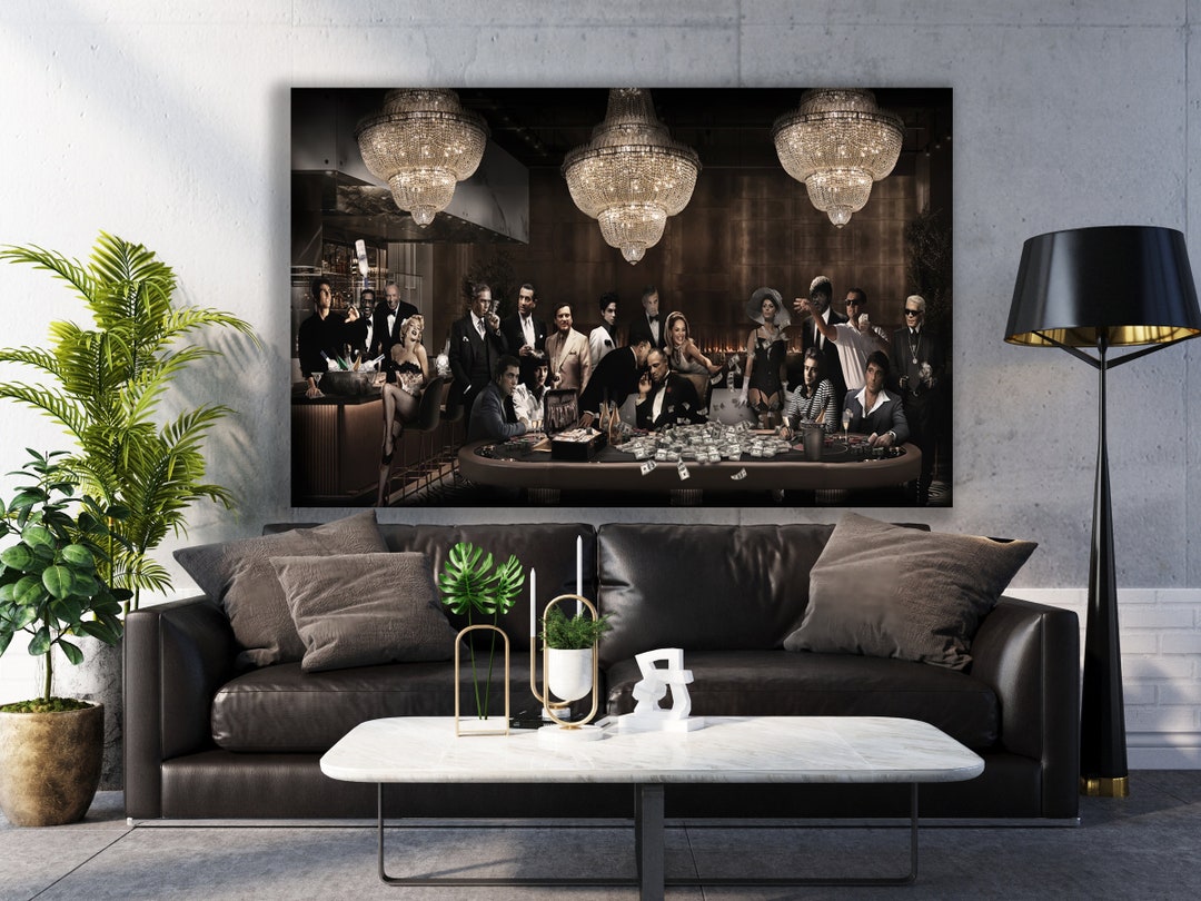 Life is a Gamb, Movie Wall Art, Pulp Fiction, the God Father, Canvas ...