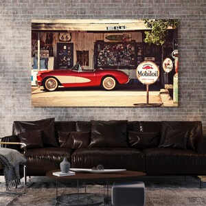 Classic Corvette Corvette Poster Vintage Corvette Old Photos Retro Wall ...