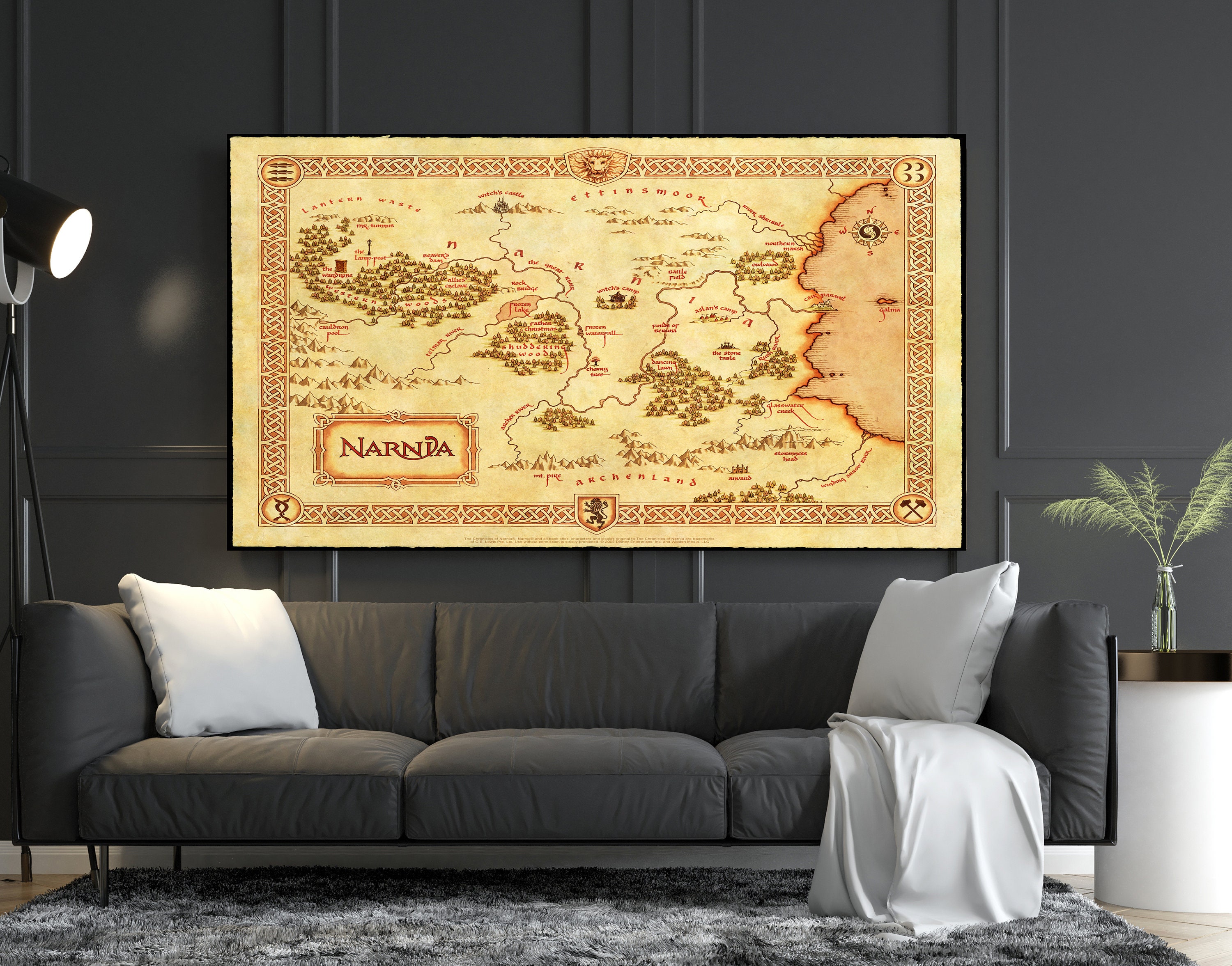 Map of Narnia Chronicles of Narnia Cs Lewis Narnia Map - Etsy
