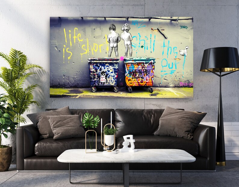 Banksy Wall Art, Banks Printable, Banksy Life is Short, Digital ...