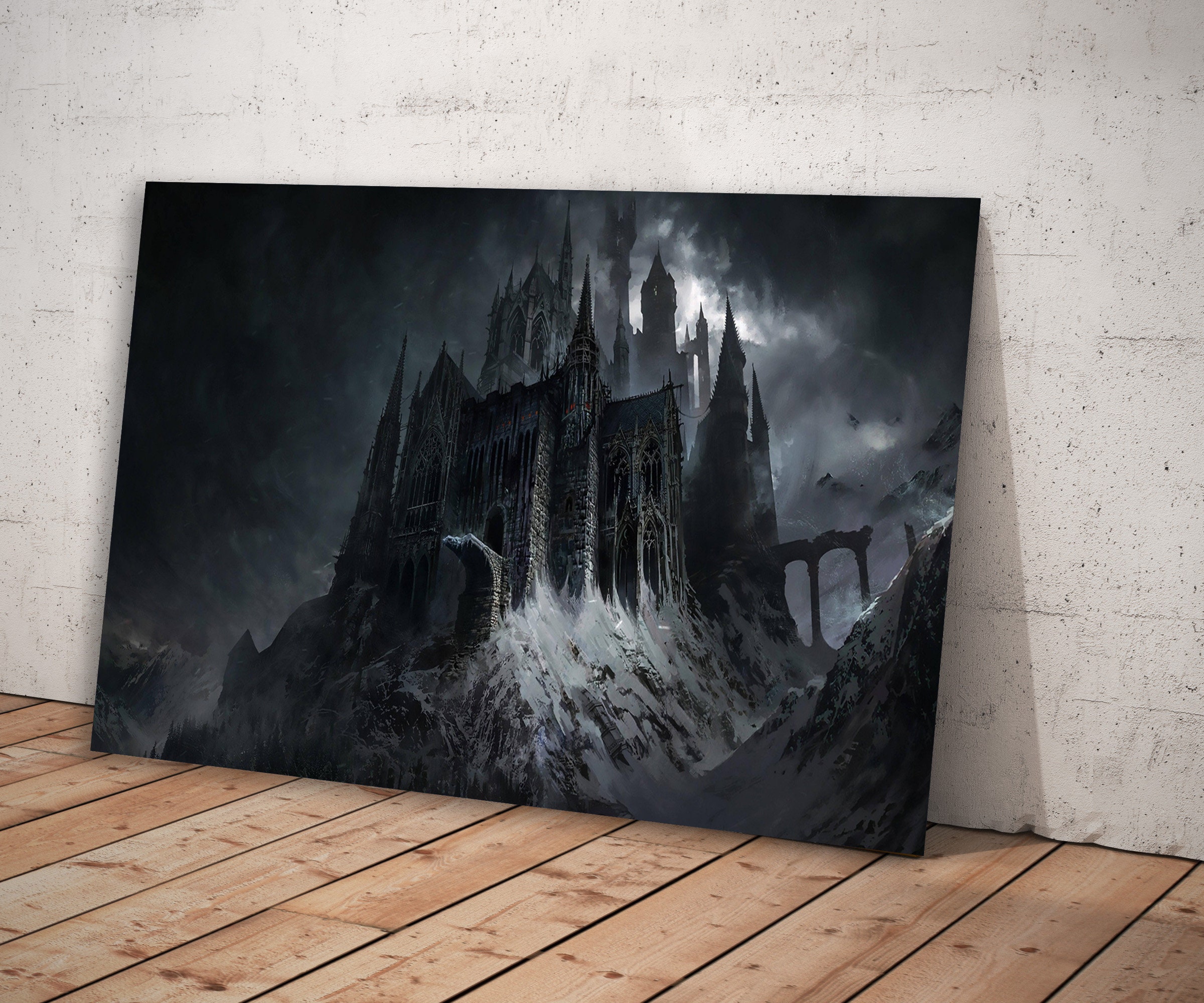 Dark Art, Castle Wall Art, Night Landscape, Dracula's Castle, Victorian ...