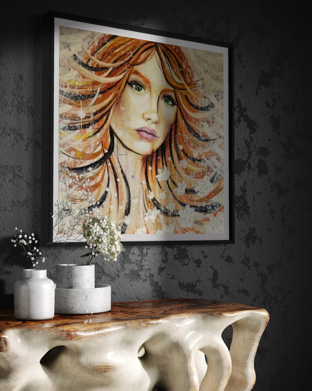 Original Irish Goddess Painting - Eriu Goddess Painting - Red Haired ...