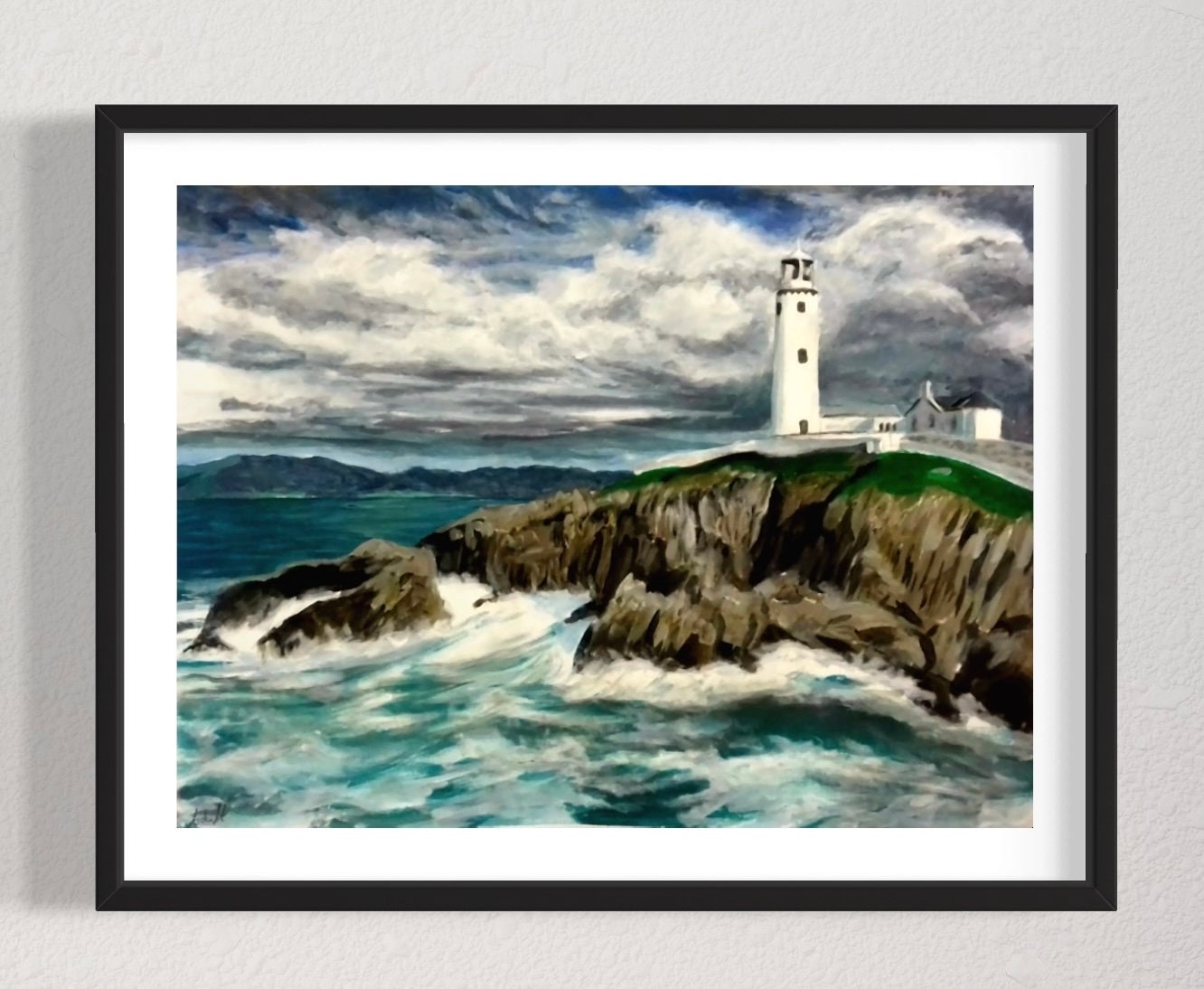 Irish Lighthouse Print Lighthouse Poster Lighthouse Painting Lighthouse ...