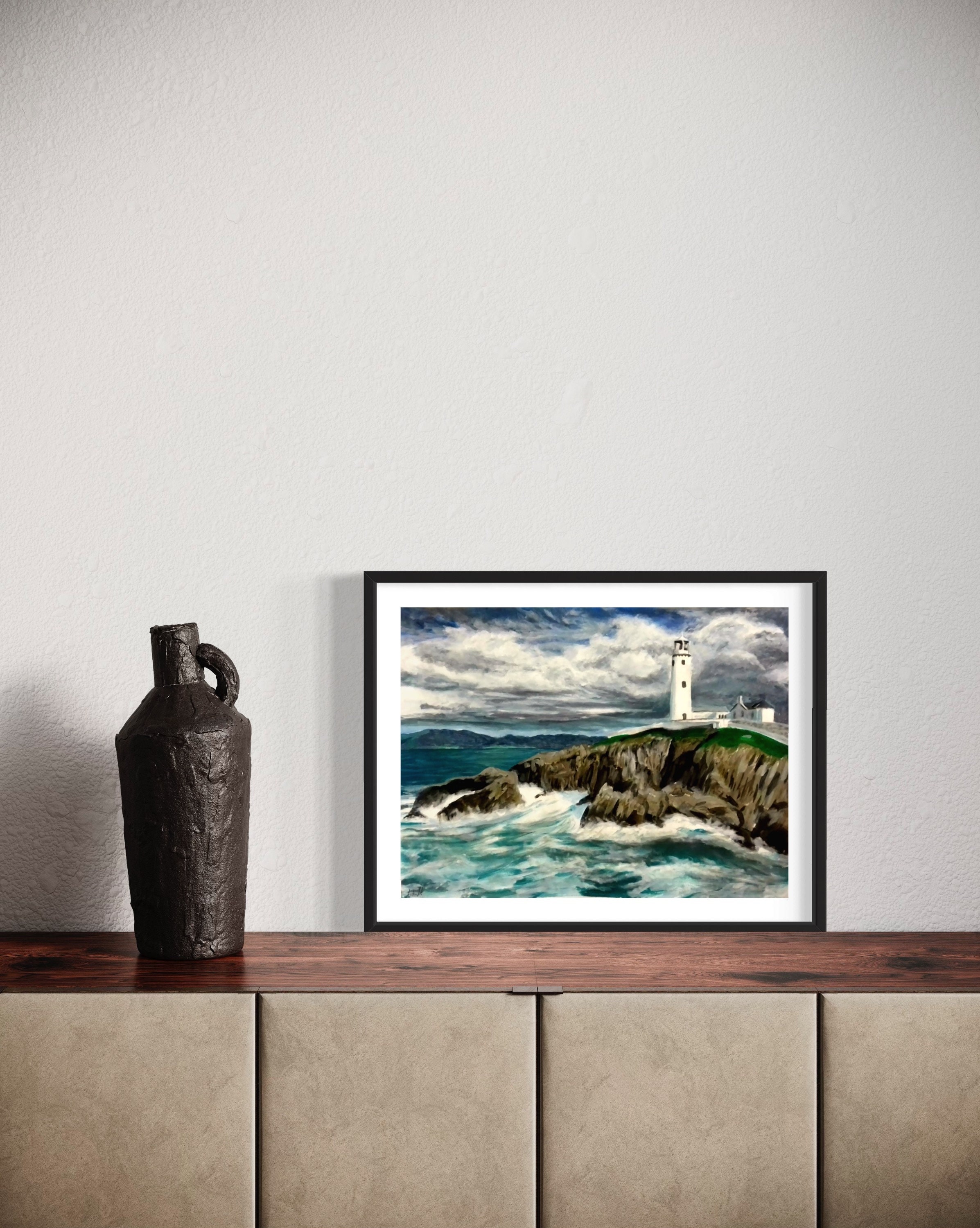 Irish Lighthouse Print Lighthouse Poster Lighthouse Painting Lighthouse ...