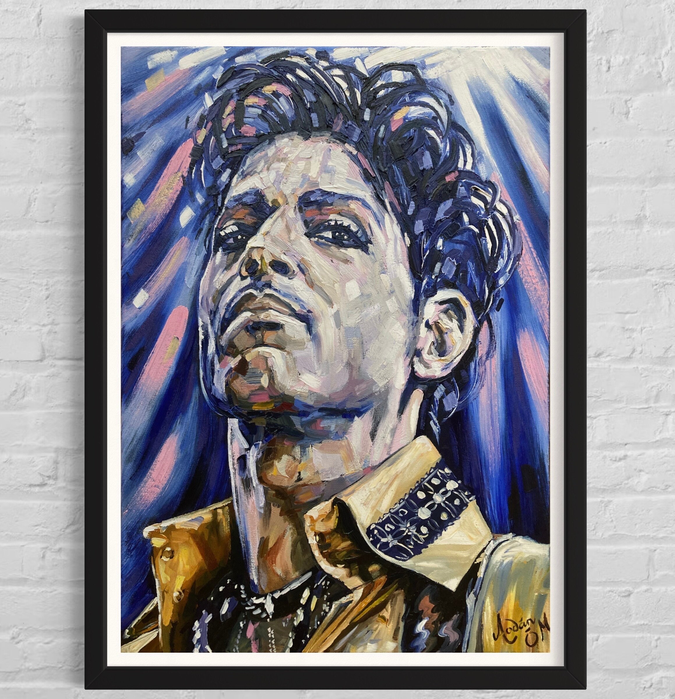 Prince Portrait Print Poster Music Icon Print Popstar Portrait Prince ...