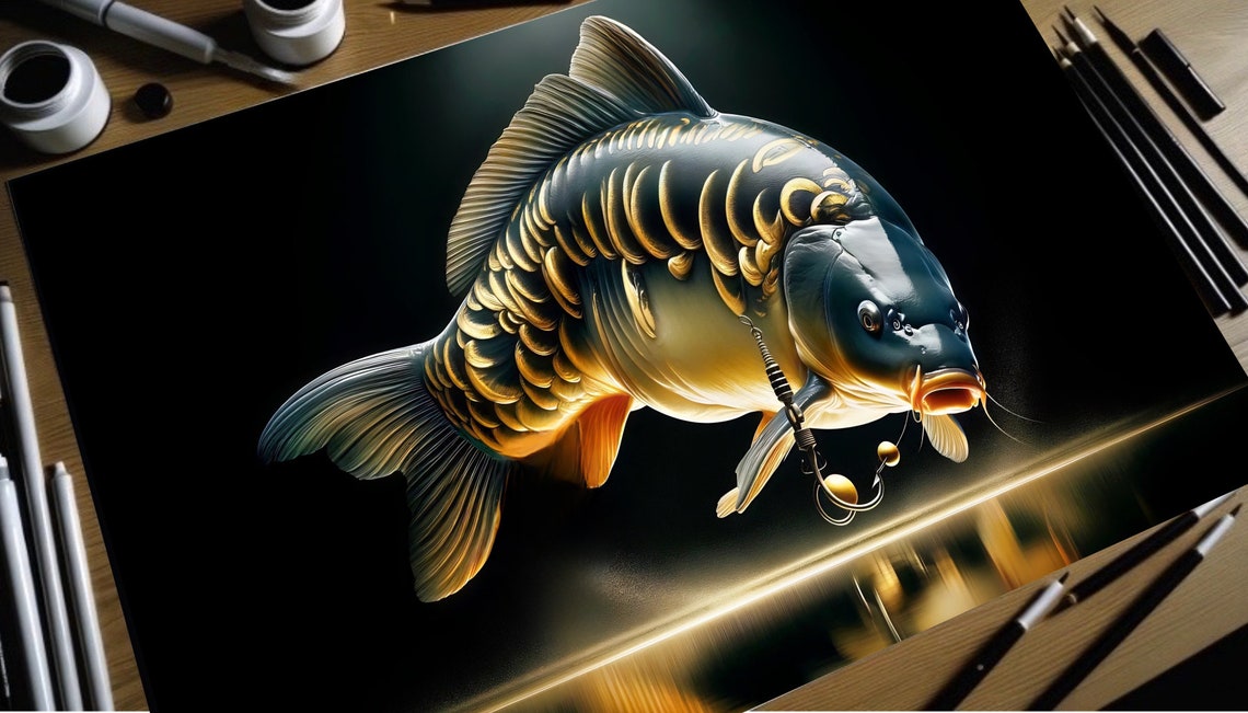 Stunning Digital Carp Artwork - High-resolution Fishing Wall Art ...