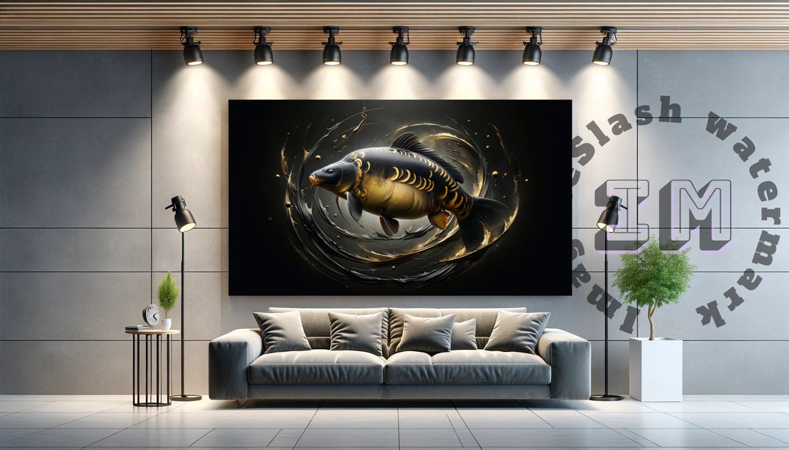 Stunning Digital Carp Artwork High-resolution Fishing Wall Art ...