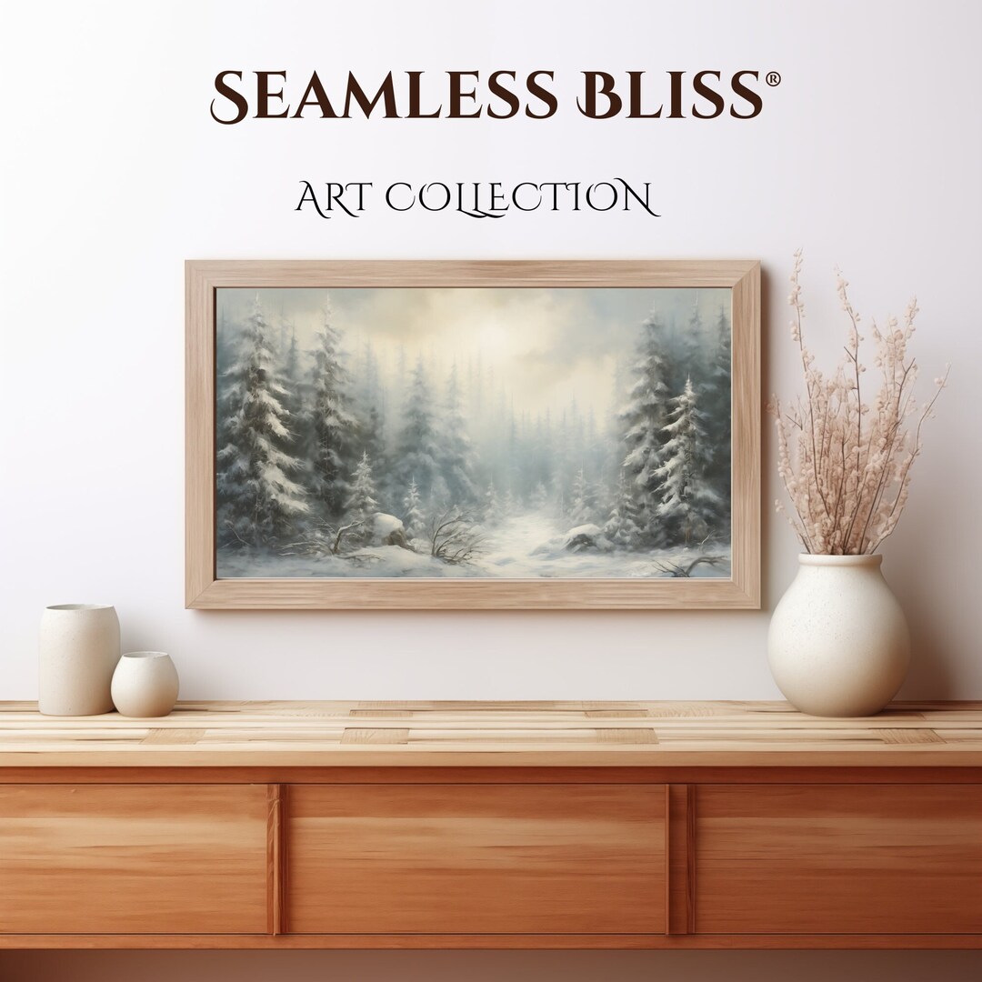 Celestial Whisper Winter Wonderland Pine Trees & Christmas Tree Printable Wallart - Etsy Digital ...