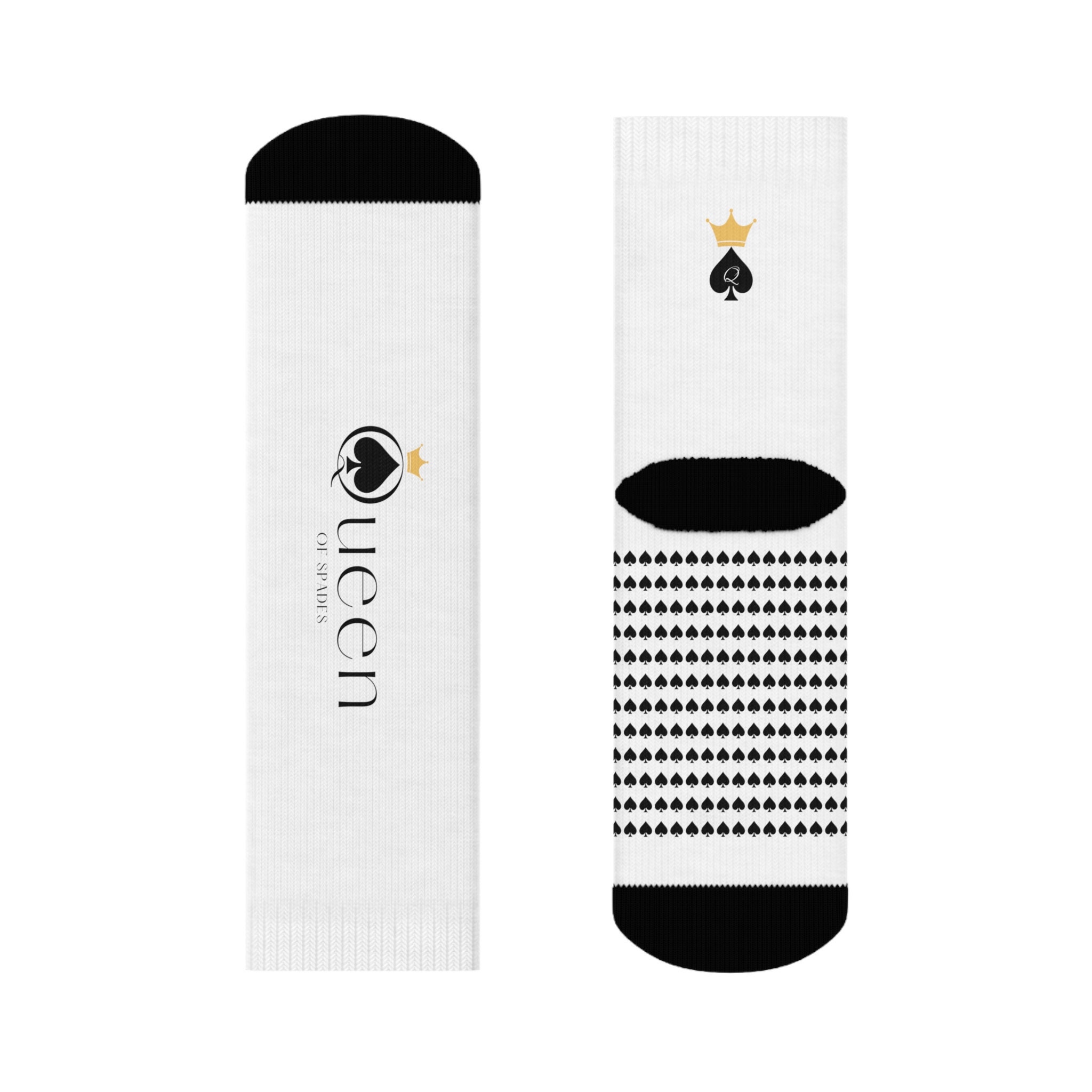 Queen of Spades Crew Socks - Etsy