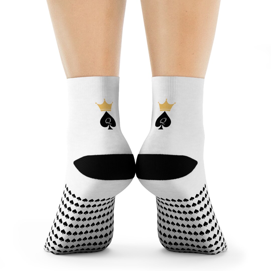 Queen of Spades Crew Socks - Etsy